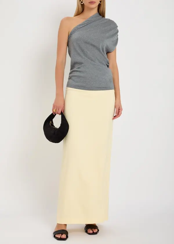 ARMARIUM Marcella One-shoulder Wool And Cashmere-blend Top