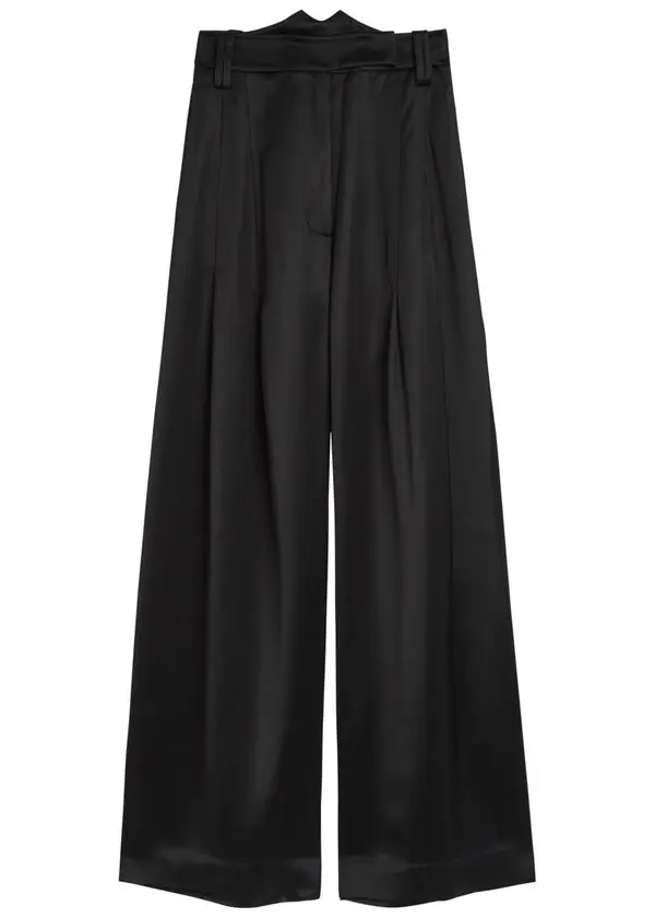 PATRICK MCDOWELL Alexandra Wide-leg Satin Trousers