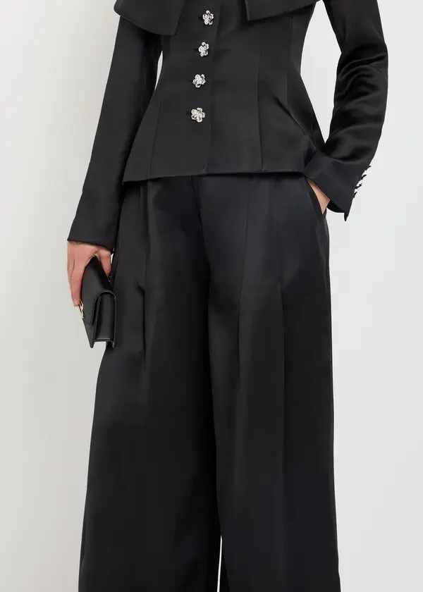 PATRICK MCDOWELL Alexandra Wide-leg Satin Trousers