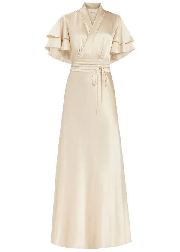 PATRICK MCDOWELL Anne Belted Silk Maxi Dress