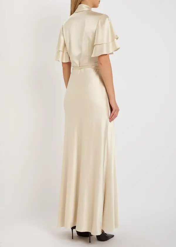 PATRICK MCDOWELL Anne Belted Silk Maxi Dress