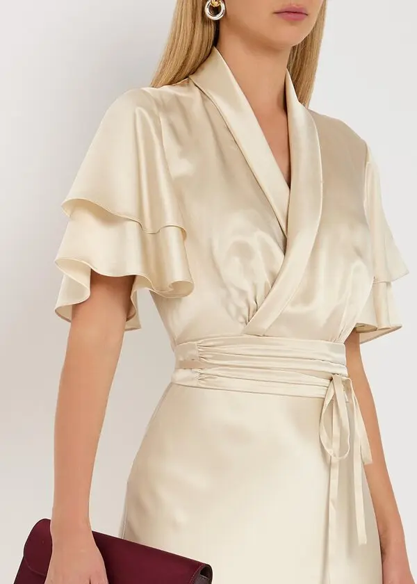 PATRICK MCDOWELL Anne Belted Silk Maxi Dress