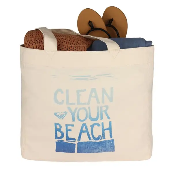 Roxy Clean Your Beach Tote Bag