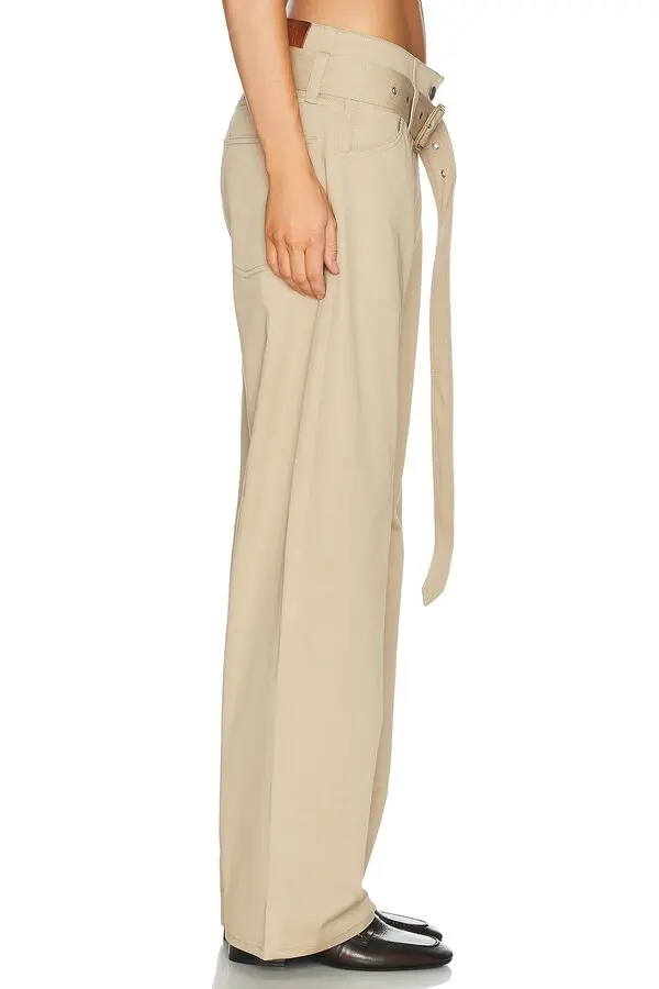 Acne Studios Tailored Twill Trousers - Pale Beige