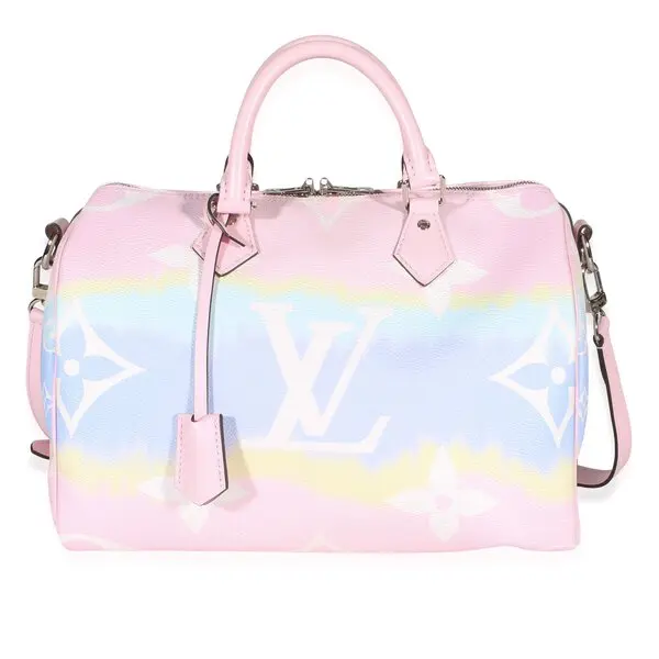 LOUIS VUITTON Pastel Monogram Canvas Escale Speedy Bandouliere 30 - Pink