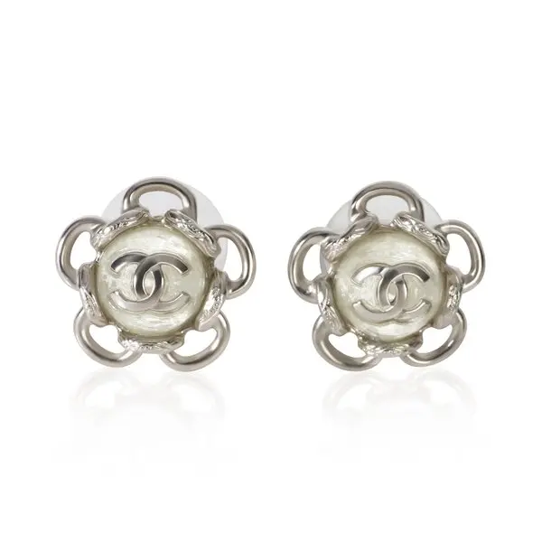 Chanel 2024 Resin Cc Earrings - Palladium_plated