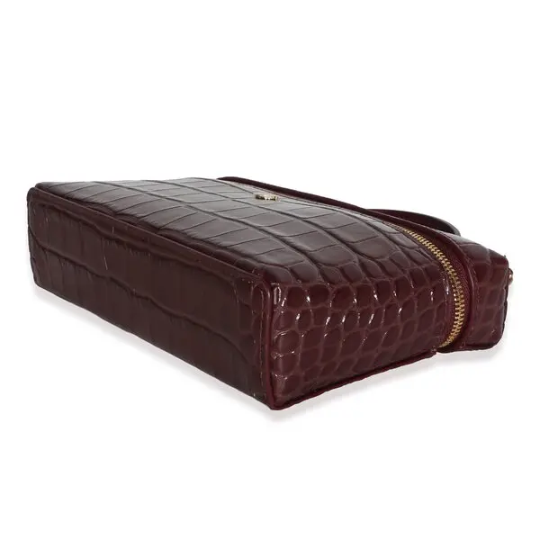 Chanel Crocodile Embossed Calfskin Vanity With Chain