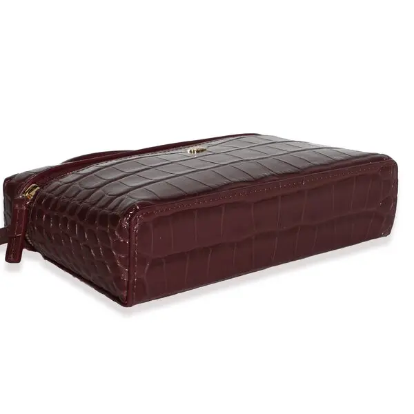 Chanel Crocodile Embossed Calfskin Vanity With Chain