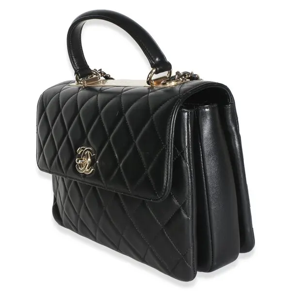 Chanel Quilted Lambskin Trendy Top Handle Bag