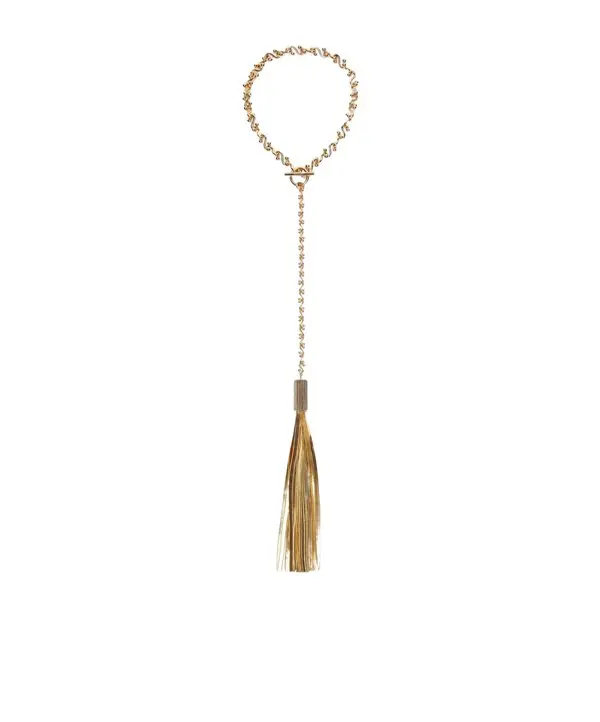 Sportmax Tasseled Pendant Necklace - Golden