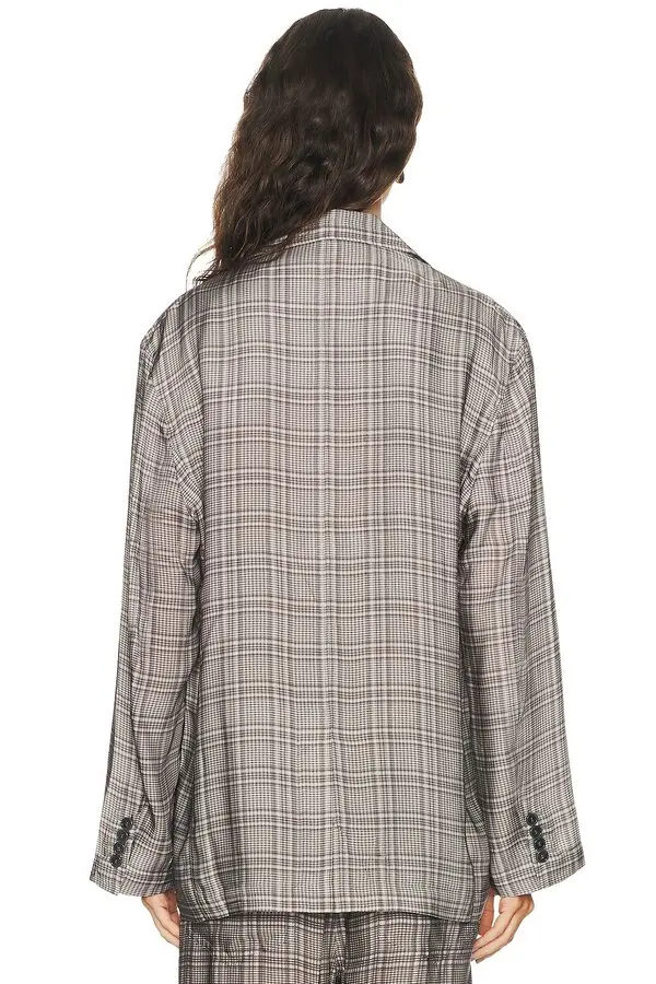 Acne Studios Junida Check Fluid Suit Jacket