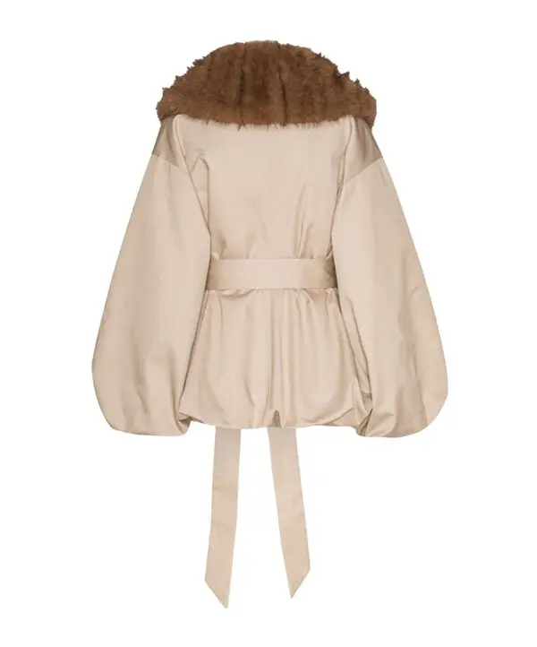 ROTATE BY BIRGER CHRISTENSEN Faux Fur Collar Jacket