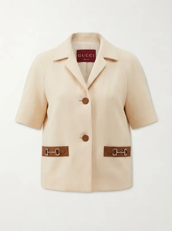 Gucci Horsebit Detailed Short-sleeved Jacket