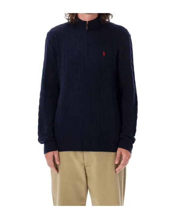 Polo Ralph Lauren Pony Embroidered Cable-knit Jumper - Navy