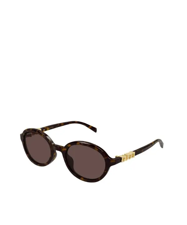 Gucci Tortoiseshell Oval Frame Sunglasses