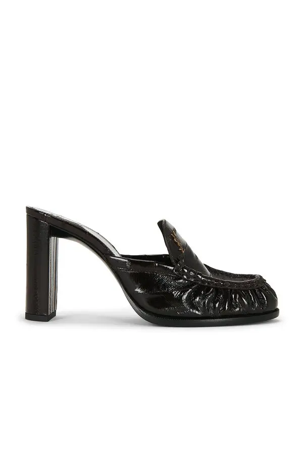Saint Laurent Le Loafer Mule Pump - Burnt Brown