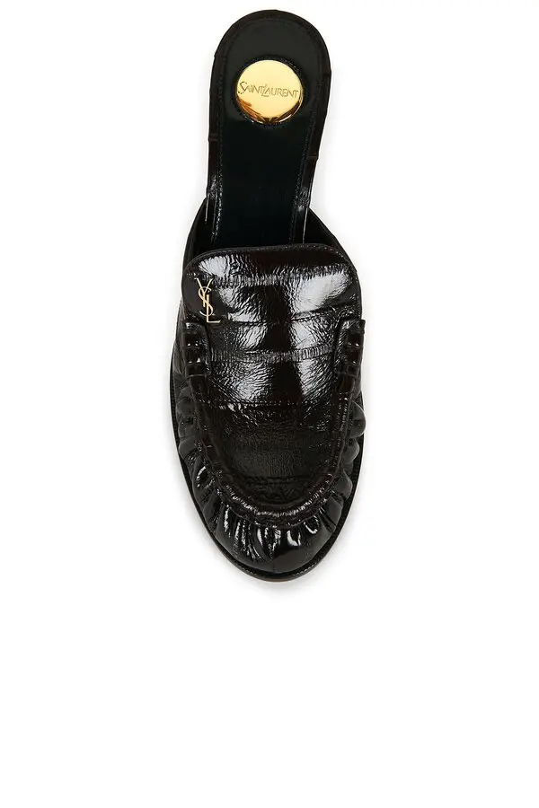 Saint Laurent Le Loafer Mule Pump - Burnt Brown