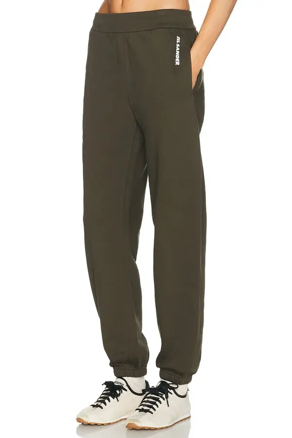 JIL SANDER Cotton Fleece Lined Jogger Sweatpants