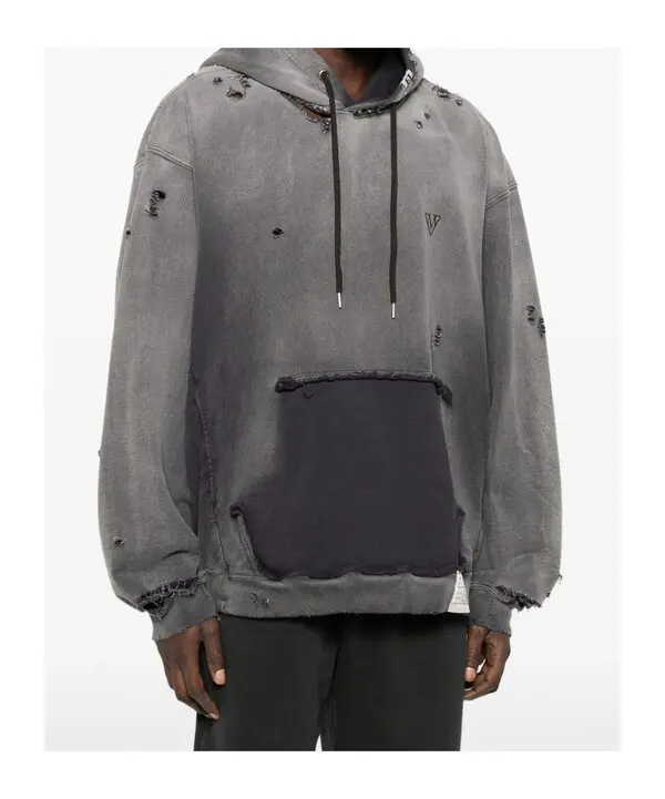 Mihara Yasuhiro Distressed Drawstring Hoodie