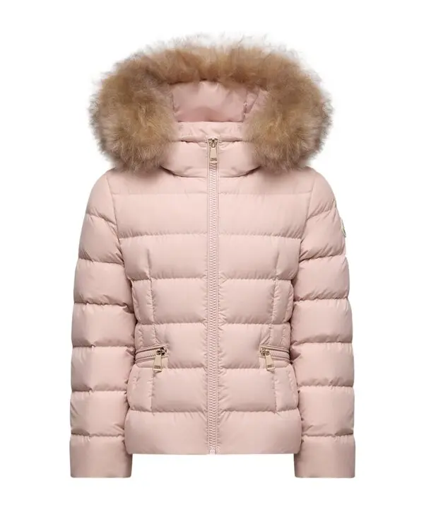 Moncler Boedette Hooded Shearling-trimmed Down Jacket