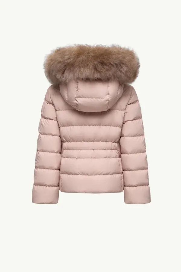 Moncler Boedette Hooded Shearling-trimmed Down Jacket