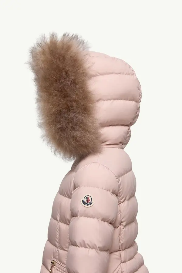 Moncler Boedette Hooded Shearling-trimmed Down Jacket