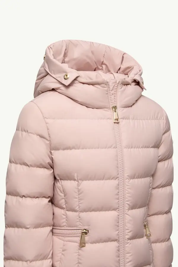 Moncler Boedette Hooded Shearling-trimmed Down Jacket