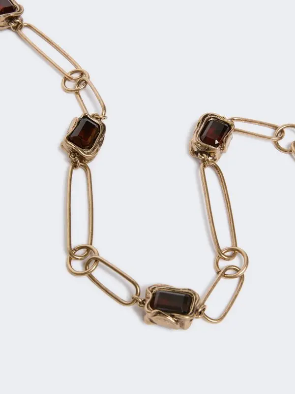 Max Mara Decorative Gold Chain Necklace