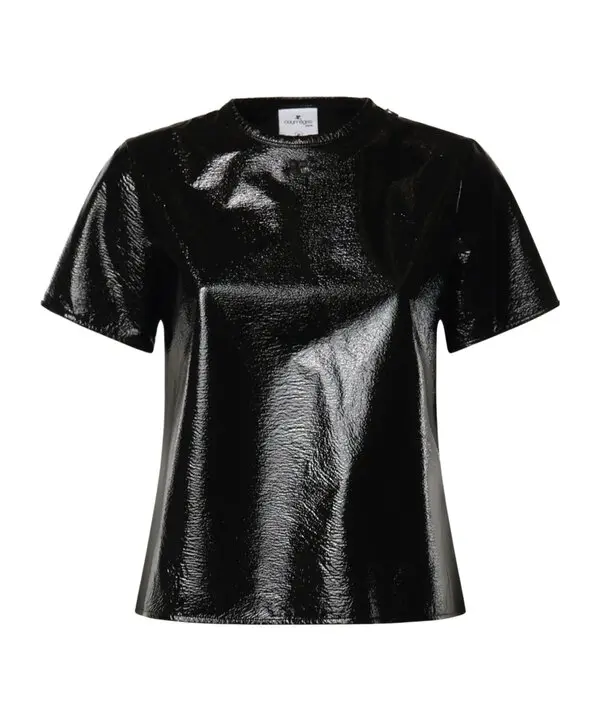 COURREGES Courrèges Vinyl-effect Short-sleeved Top