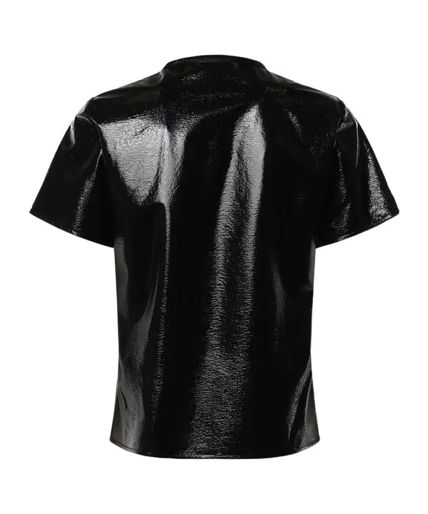 COURREGES Courrèges Vinyl-effect Short-sleeved Top