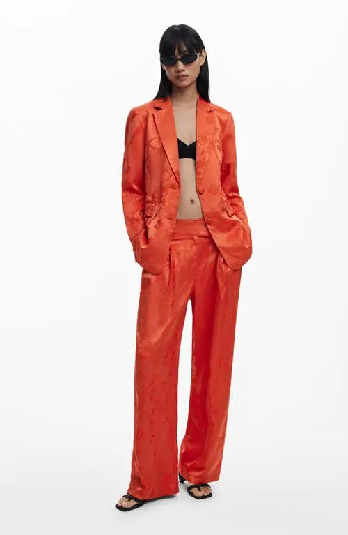 Desigual Floral Embroidery Wide Leg Pants