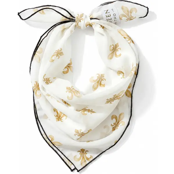 EIGHTEEN FORTY TWO Chiffon Scarf - Fleur-de-lis