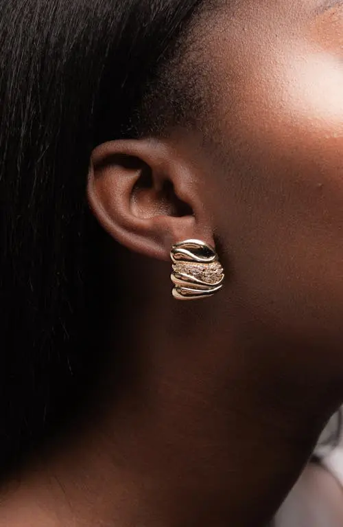 YOJ Laque Earrings In And Crystals