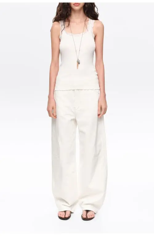 Bimba Y Lola Denim Barrel Leg Trousers With 5-pockets