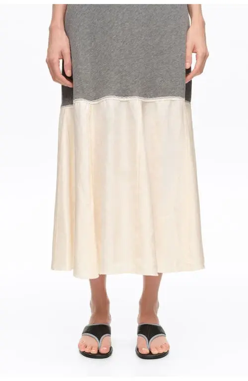 Bimba Y Lola A-line Two-material Midi Dress