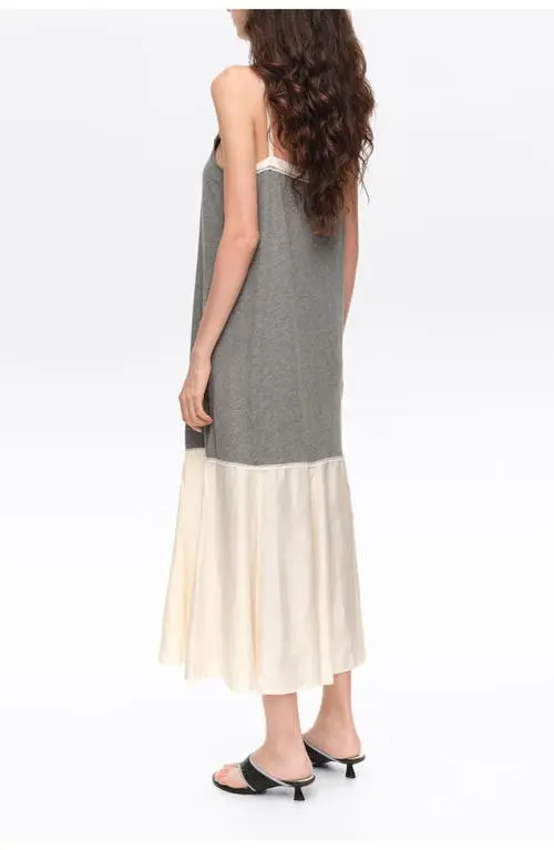 Bimba Y Lola A-line Two-material Midi Dress