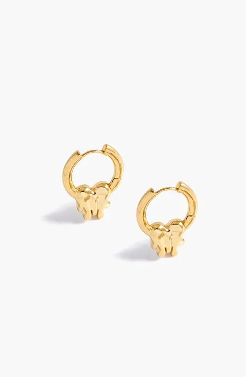 YOJ Loff It Mini Charm Hoops - Gold