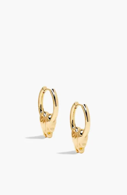 YOJ Loff It Mini Charm Hoops - Gold