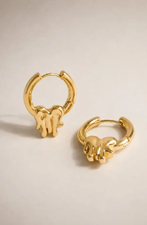 YOJ Loff It Mini Charm Hoops - Gold