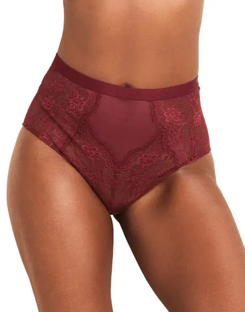 ADORE ME Mila High Waisted Panties - Dark Red