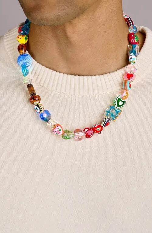 NIALAYA JEWELRY Beaded Charm Necklace