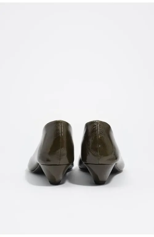 Bimba Y Lola Leather Low Heel Court Shoe