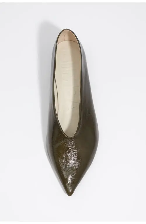 Bimba Y Lola Leather Low Heel Court Shoe