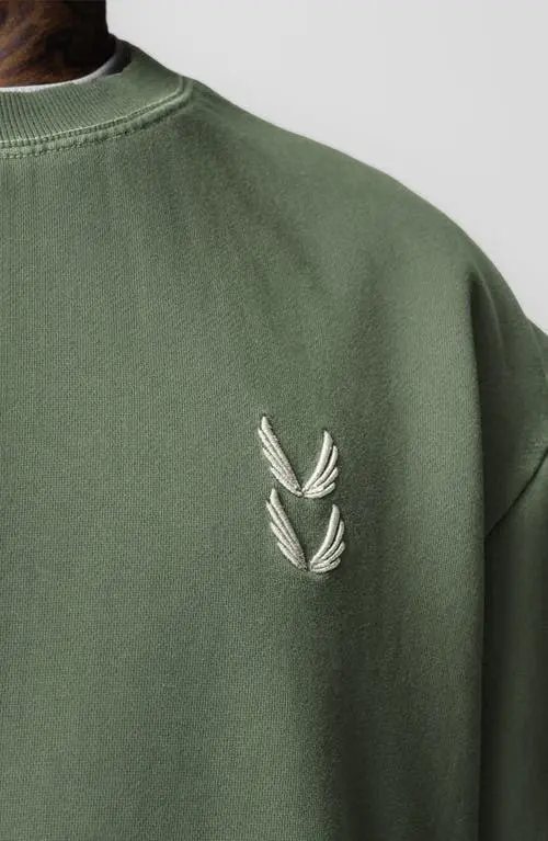 ASRV Tech Essential Distressed Crewneck - Faded Olive