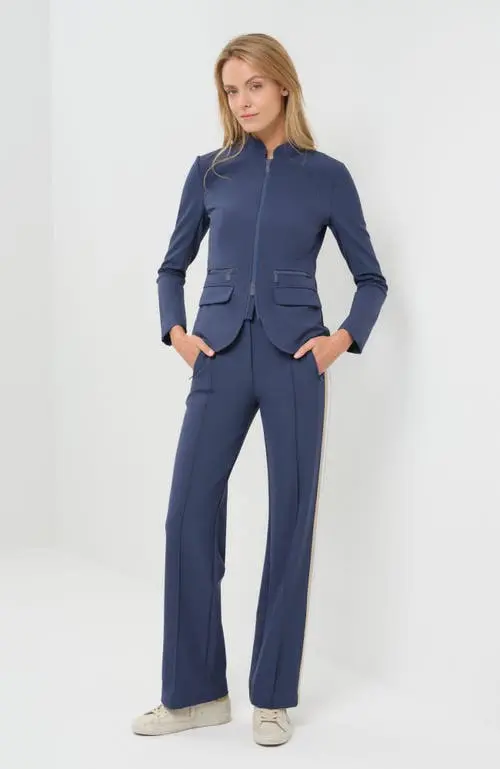 Anatomie Gisela Zip Front Twill Blazer - True Blue