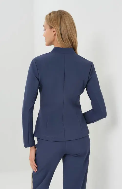 Anatomie Gisela Zip Front Twill Blazer - True Blue