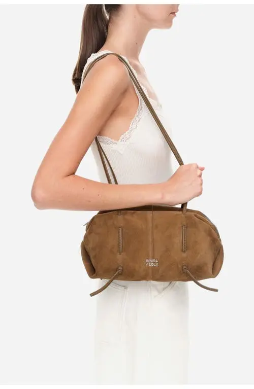Bimba Y Lola Suede Lolita Shoulder Bag
