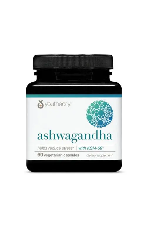 YOUTHEORY Ashwagandha Stress Support Supplement 1000 Mg 60 Vegetarian Capsules - None