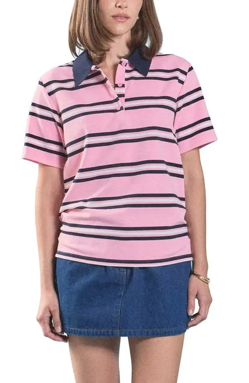 English Factory Stripe Polo Shirt