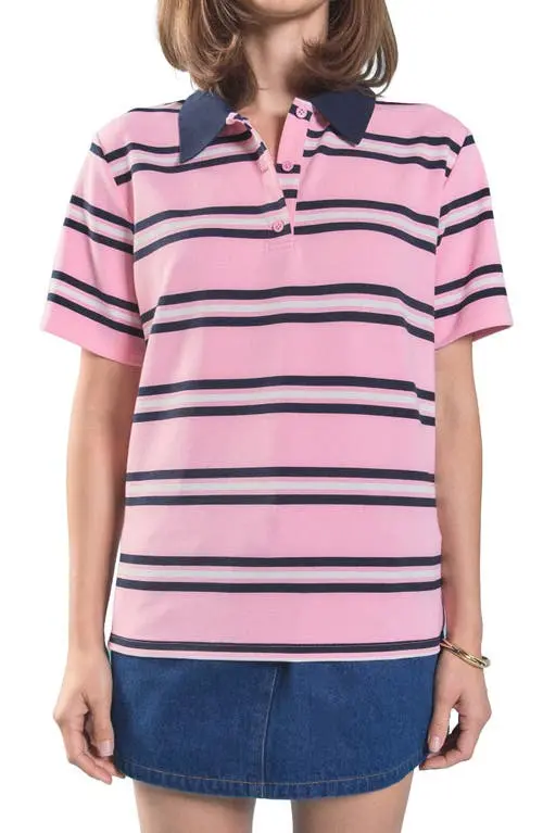 English Factory Stripe Polo Shirt